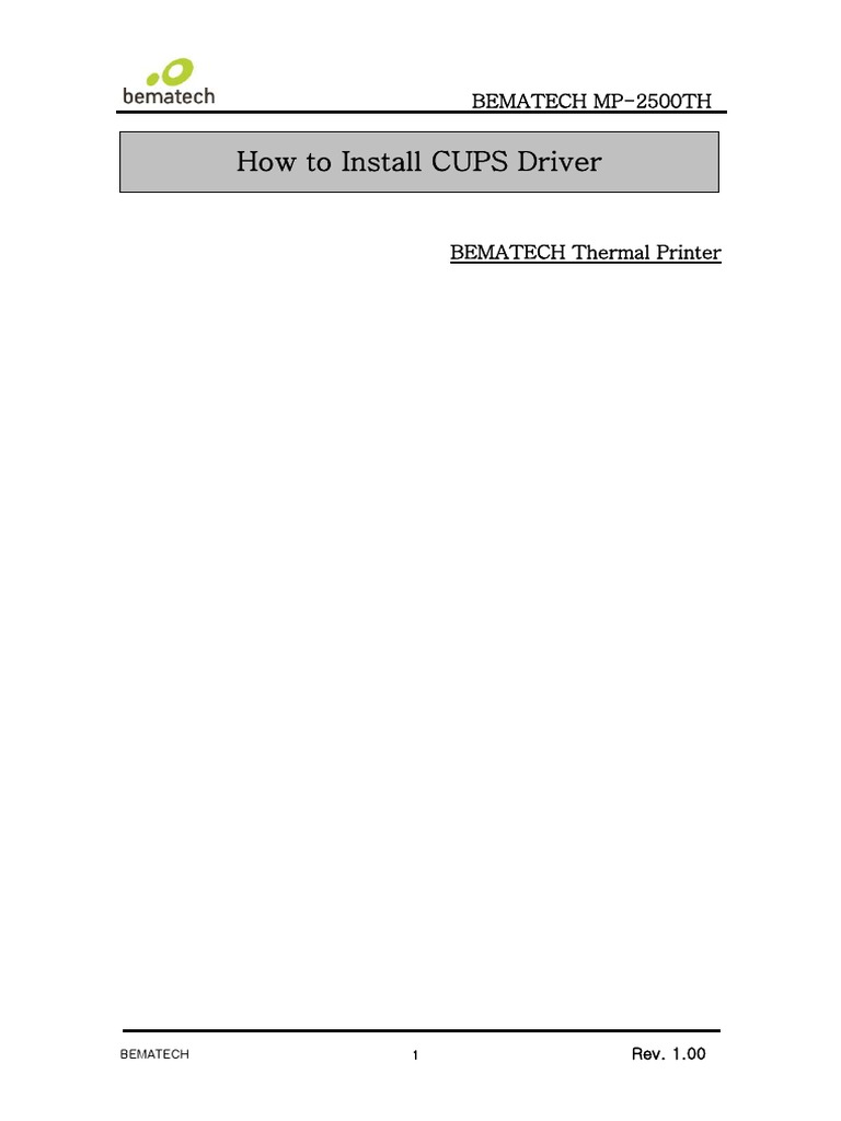 How To Install Cups Driver Pdf Computing Computer Science