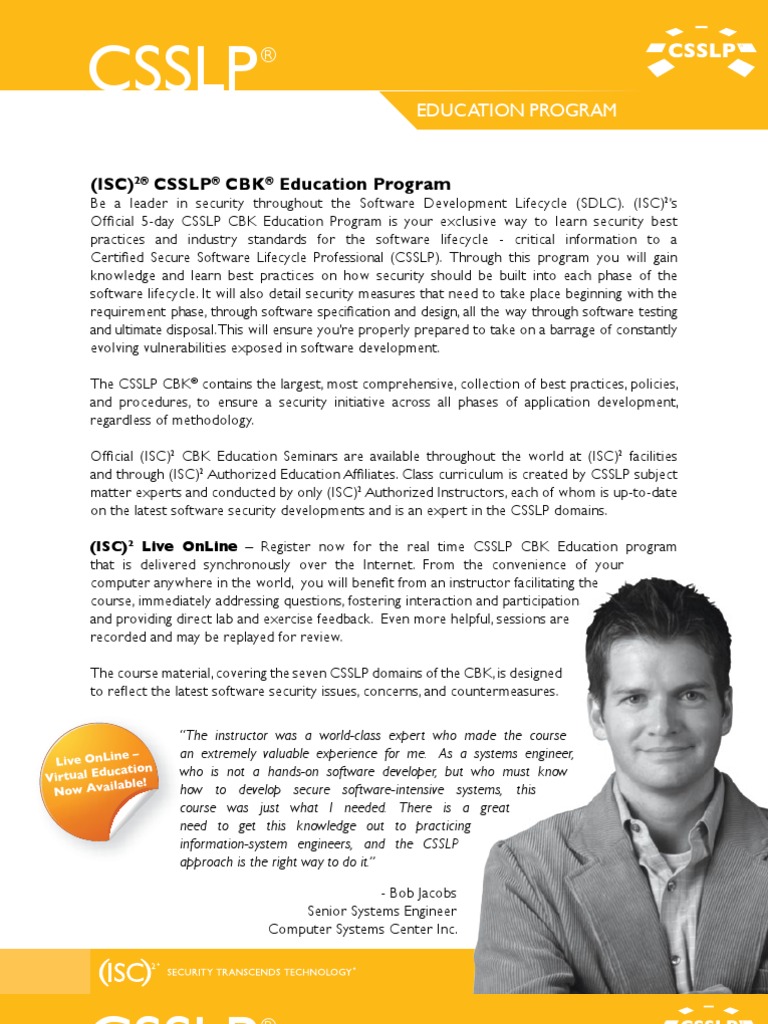 CSSLP Education | PDF | Information Security | Software Development