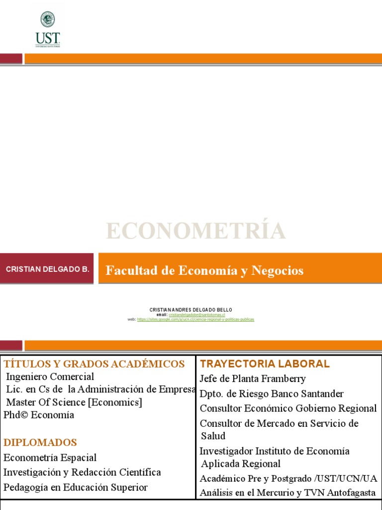 Clase 01 | PDF | Experimentar | Econometría
