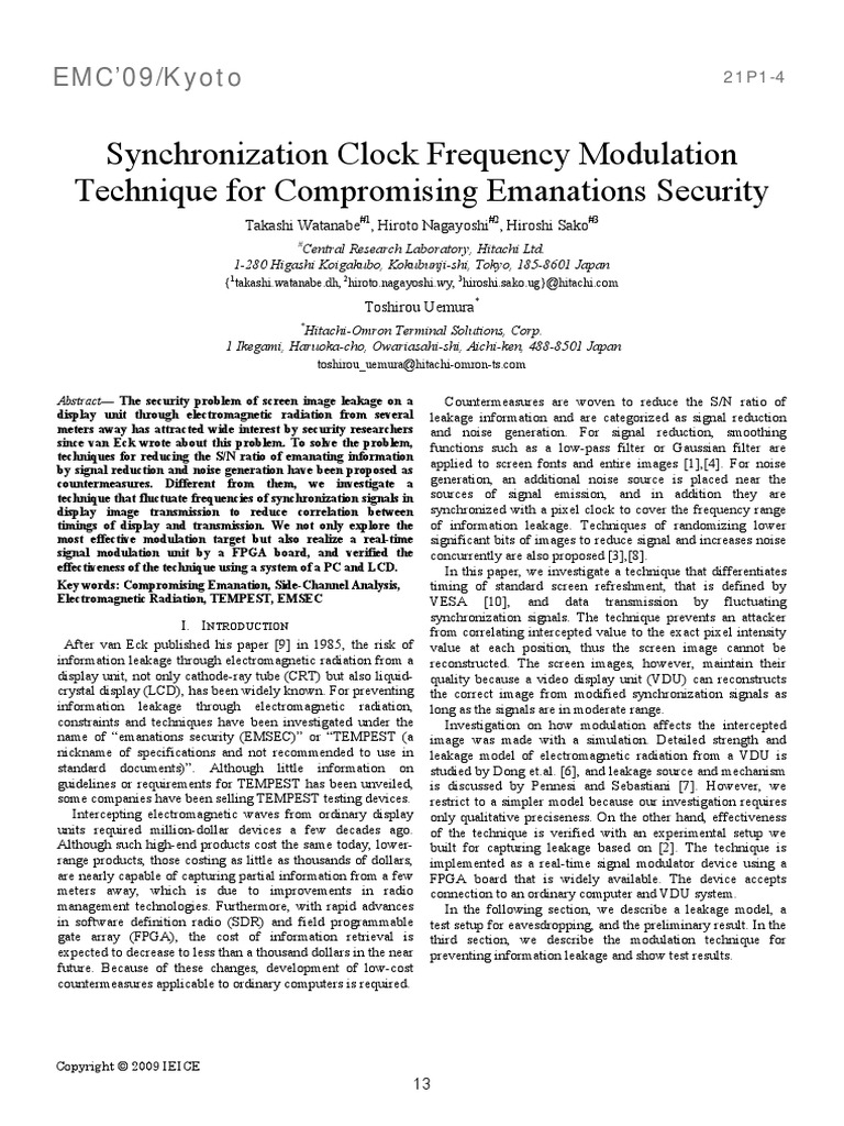 02 - Synchronization Clock Frequency Modulation Technique For ...