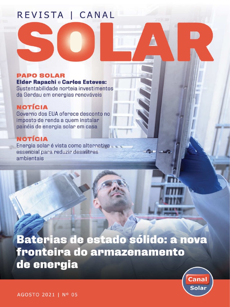 Revista Canal Solar 5a Edicao Agosto 2021 | PDF | Energia solar | Lítio