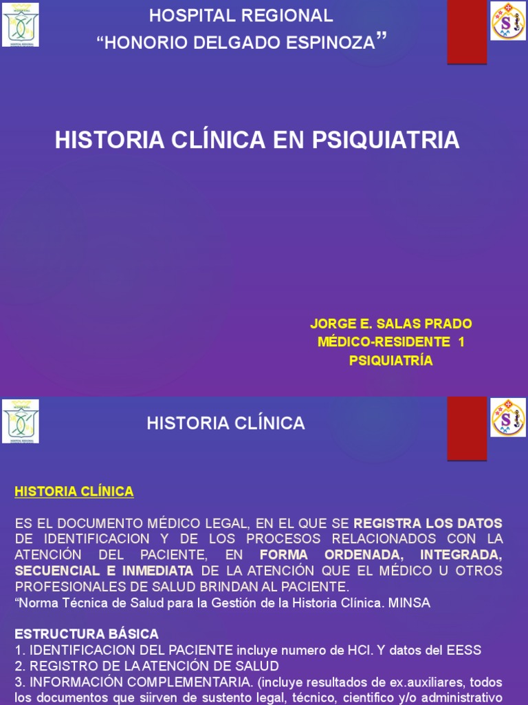 Psiqui - Expo - Historia Clinica | PDF | Historial médico | Clínica