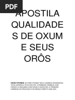 Apostila Qualidades de Ogún e Seus Orôs 1 | PDF | Santeria | Ferro