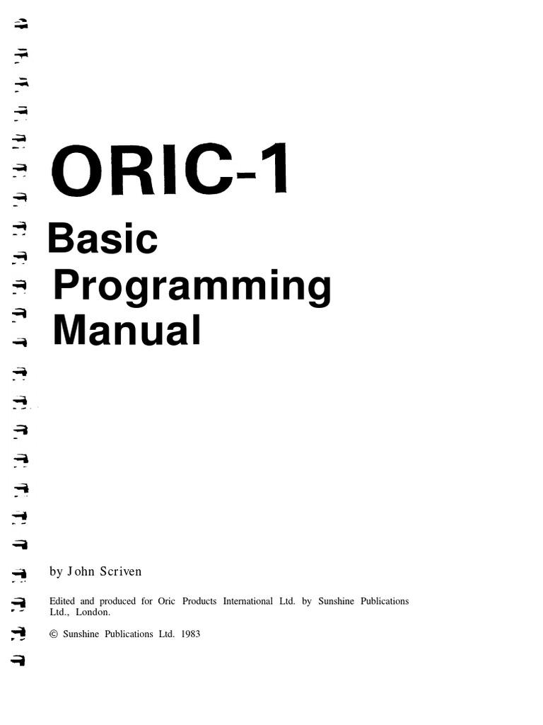 Oric 1 Manual | PDF | Control Flow | Basic