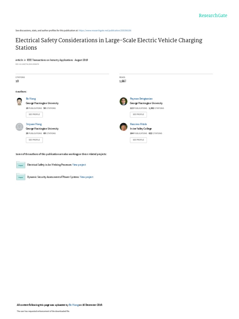 Electrical Safety in EV Charging Stations | PDF | Electric Vehicle ...