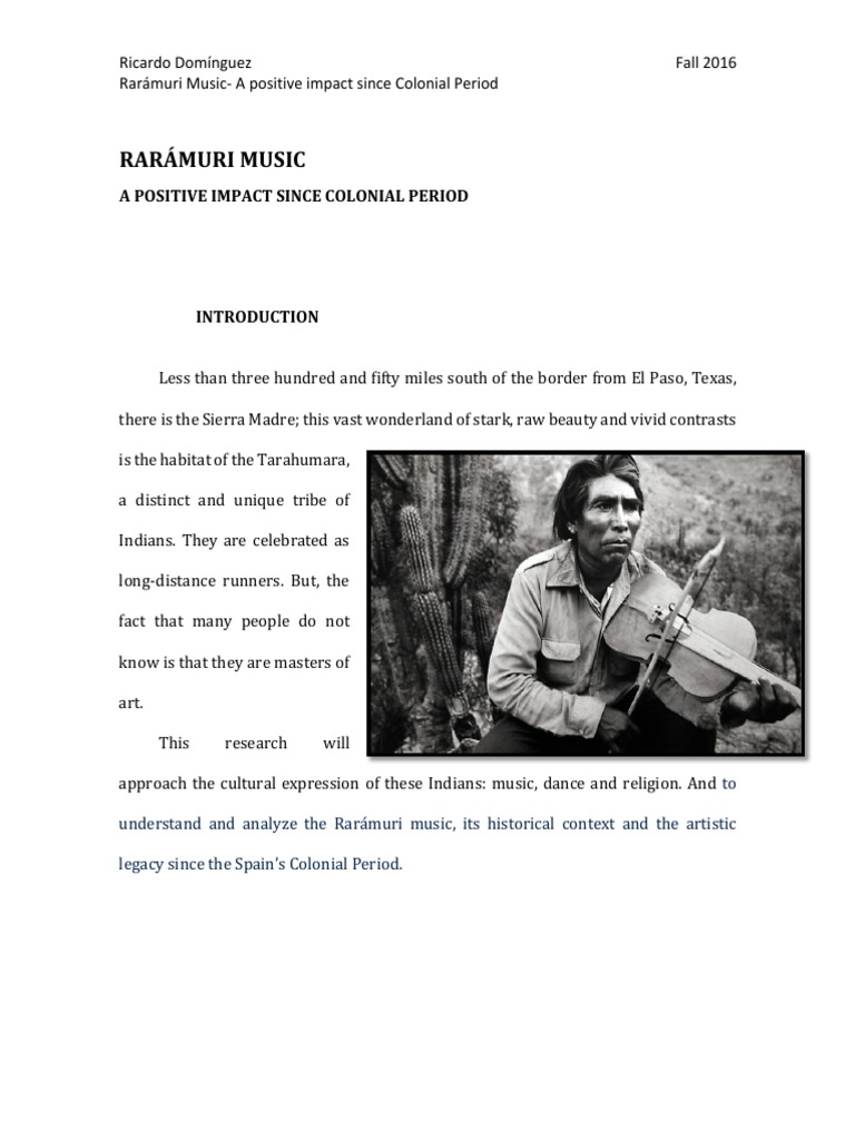 Rarámuri Music's Colonial Impact | PDF | Social Science | Travel