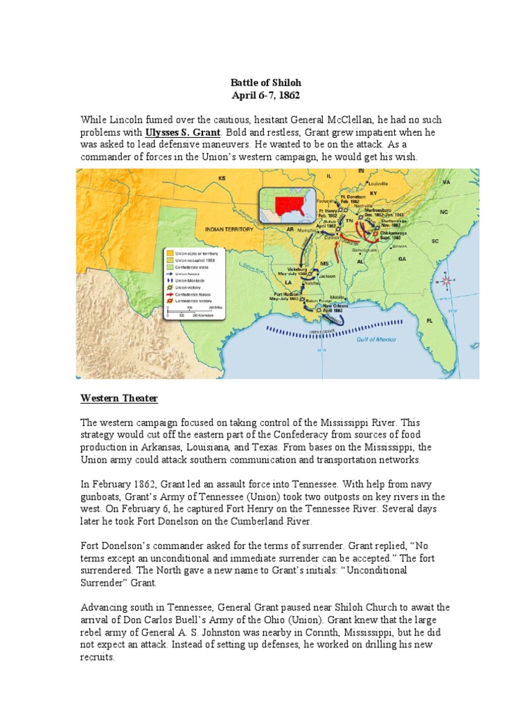 Battle of Shiloh Facts | PDF | Battle Of Shiloh | Ulysses S. Grant