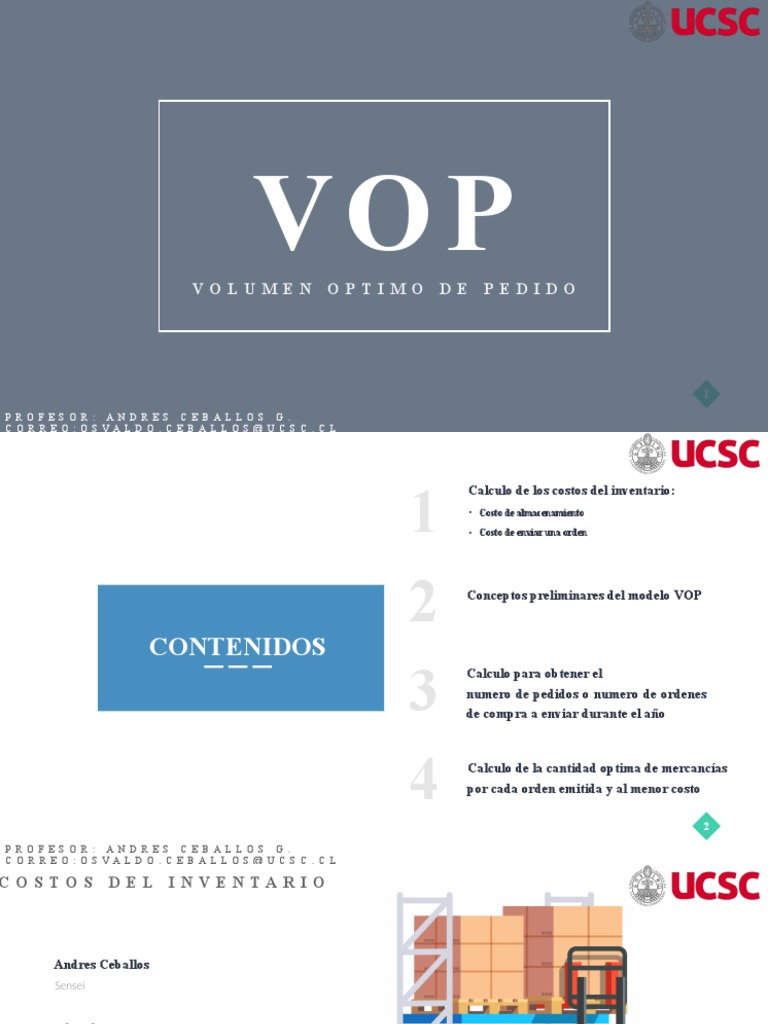Compras 2 - Volumen Optimo de Pedido (VOP) | PDF | Inventario ...