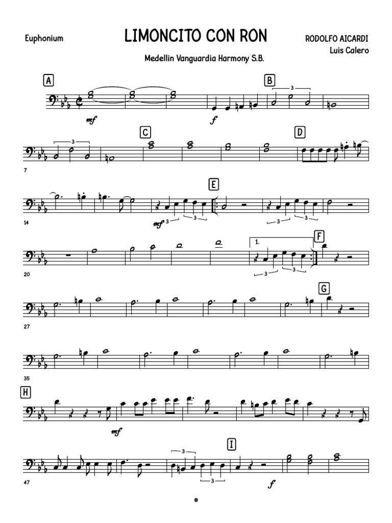 Limoncito Con Ron - Baritonos | PDF | Musical Instruments | Musicology