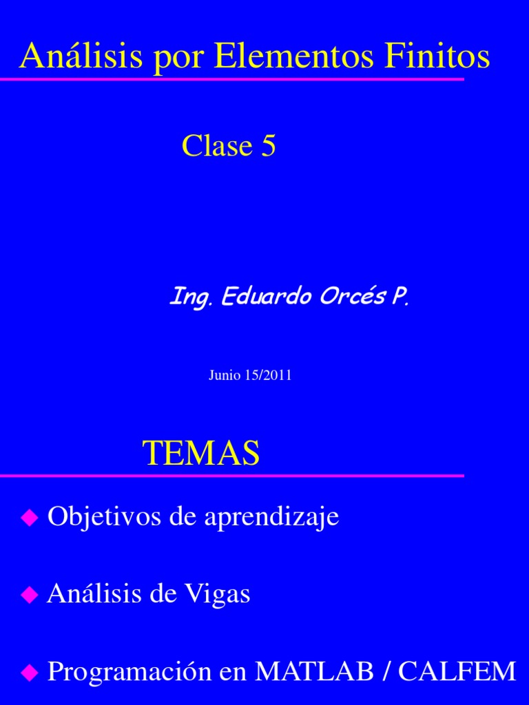 Clase 5 - Elementos Finitos | PDF | Método de elementos finitos ...
