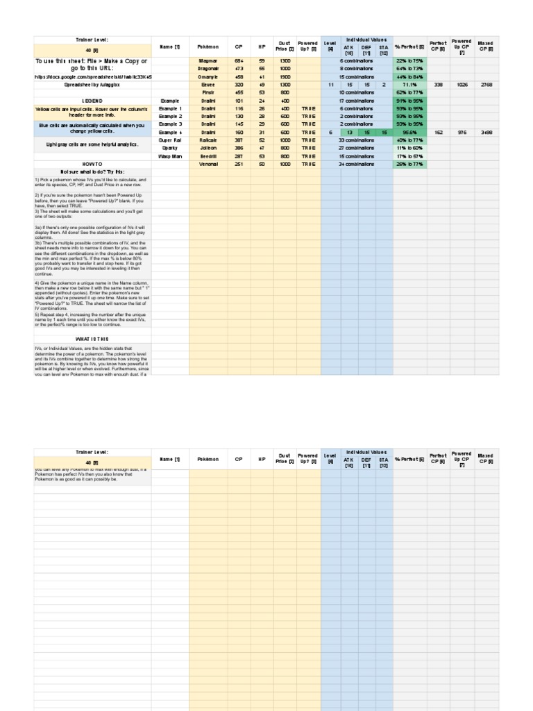 Pokémon Go IV Calculator - IV Calculator | PDF | Pokémon