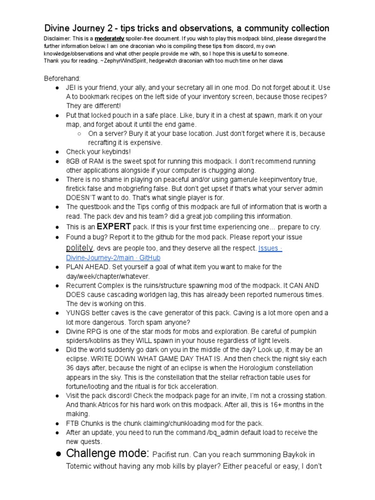 Divine Journey 2 - Tips, Tricks and Observations | PDF | Smelting