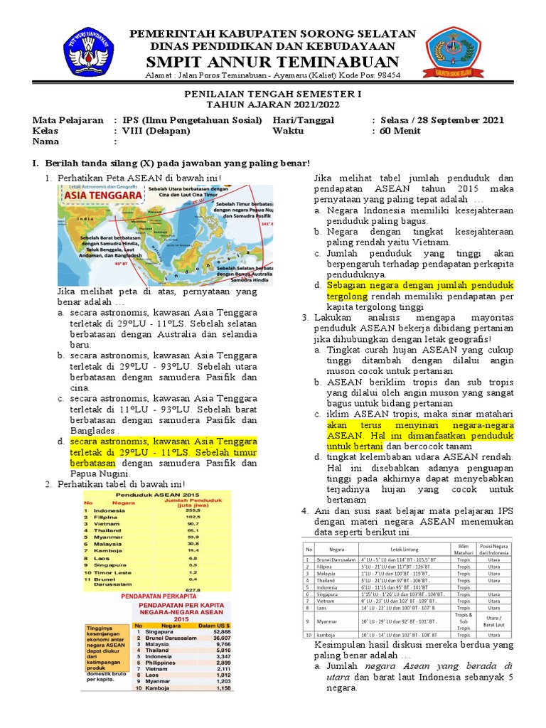 PTS Ips Viii Ganjil | PDF