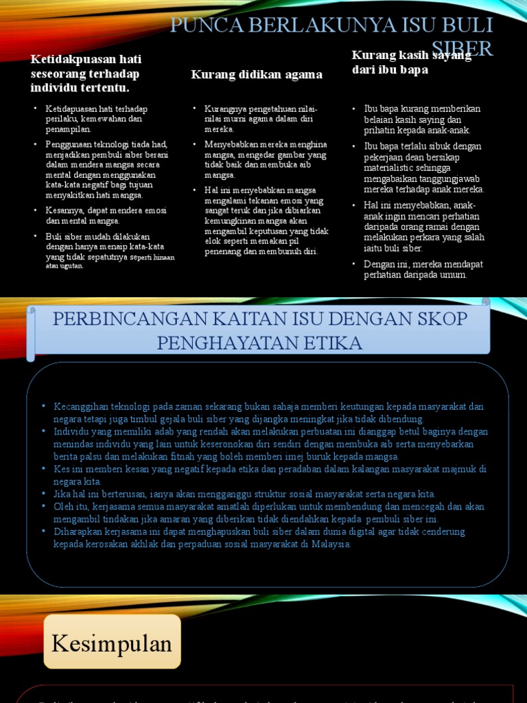 Punca Berlakunya Isu Buli Siber | PDF