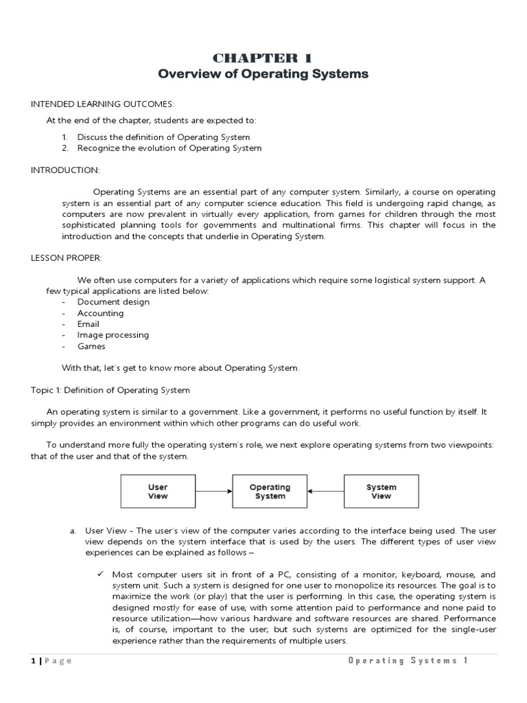 An Introduction to Operating Systems: Defining Operating Systems, Exploring Their Evolution and ...