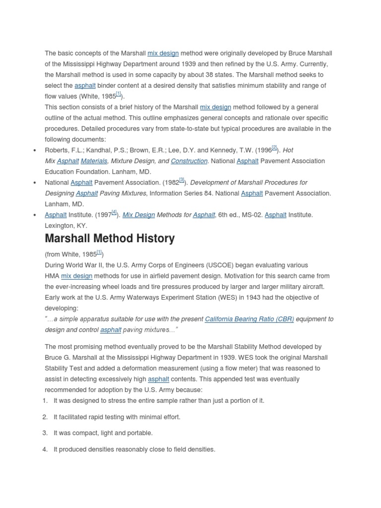 Marshall Mix Design Method | PDF | Asphalt | Density