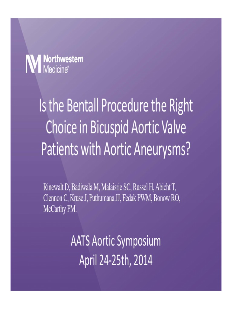 Is The Bentall Procedure The Right Choice in Bicuspid Aortic Valve ...