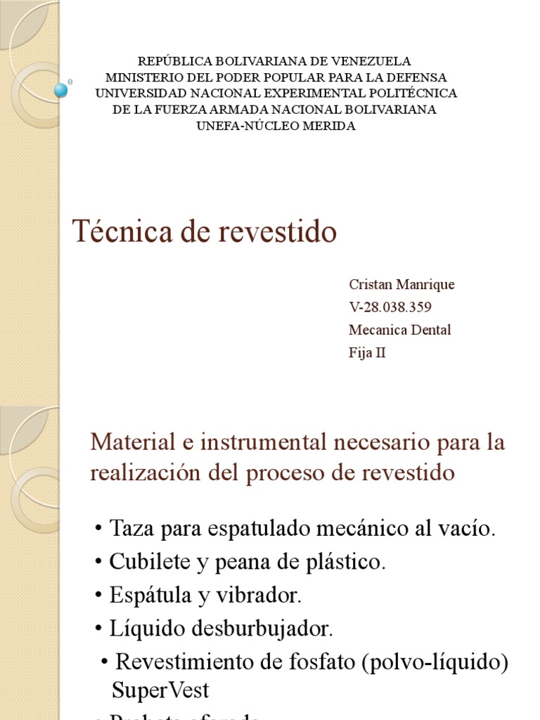 Técnica de Revestido | PDF