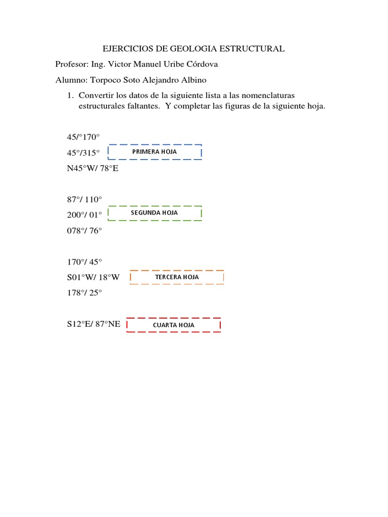 Tarea Geo - Estructural | PDF