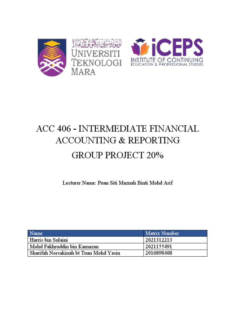 Sample 1 ACC 406 - Group Assignment | PDF | Expense | Banks