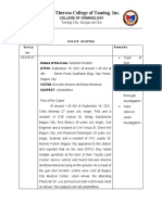 Police Blotter Extract Sample | PDF