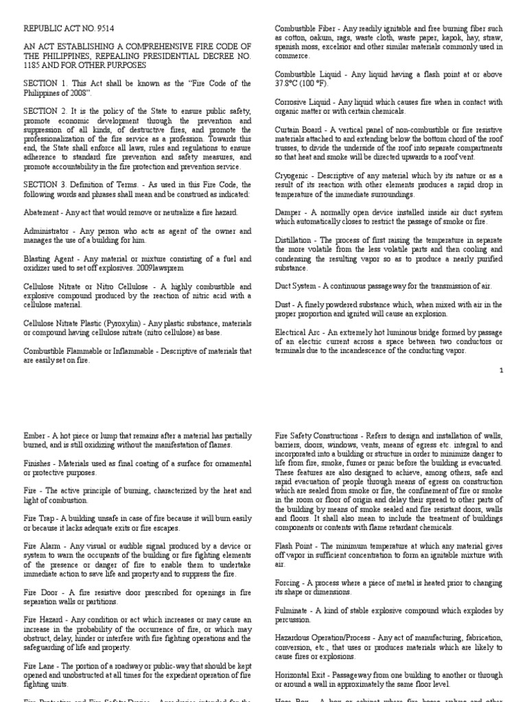 BFP Laws | PDF | Fire Safety | Fires