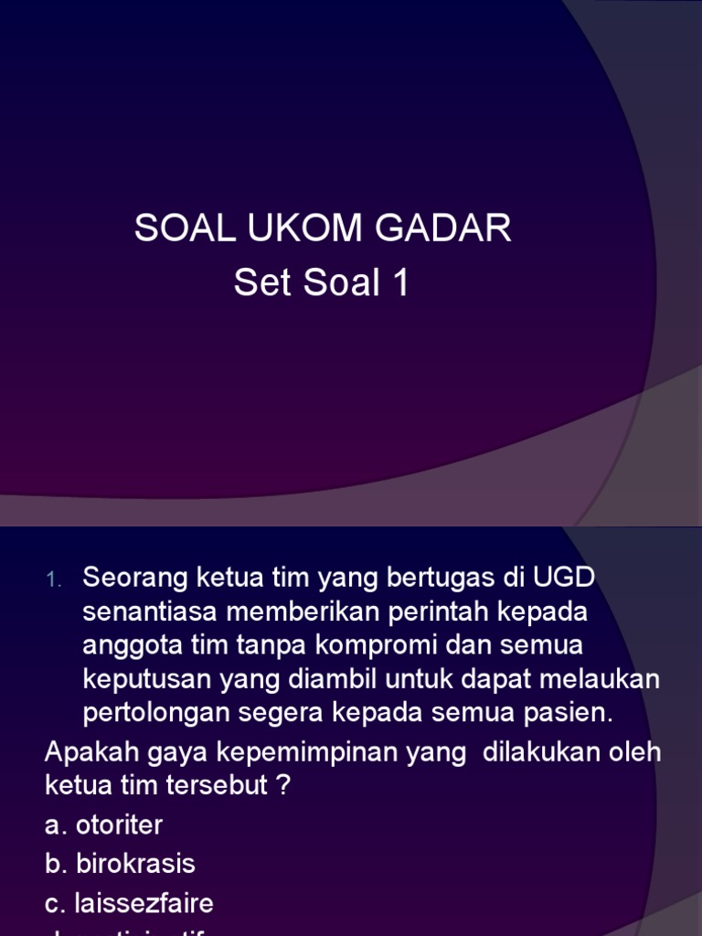 Persentasi Ukom Gadar | PDF | Pengembangan Diri | Sains & Matematika