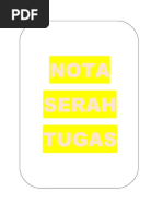 Format Nota Serah Tugas | PDF
