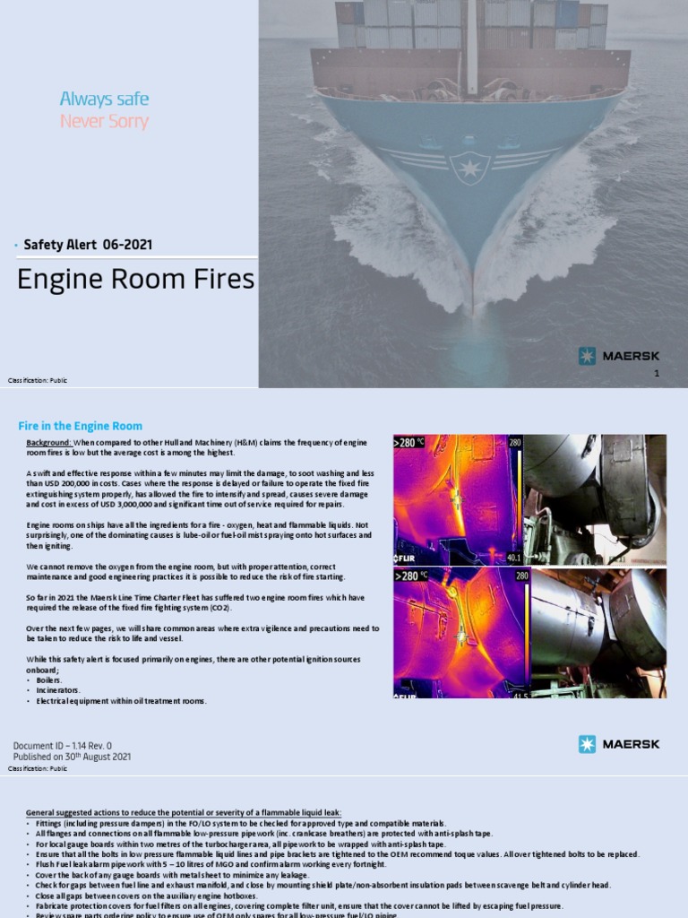 Reducing the Risk of Engine Room Fires: Recommended Safety Practices ...