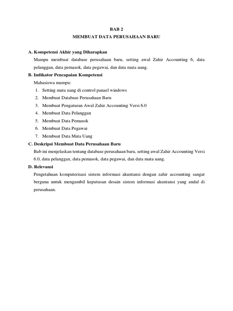 Handout Praktikum Sistem Informasi Akuntansi Bab 2 | PDF