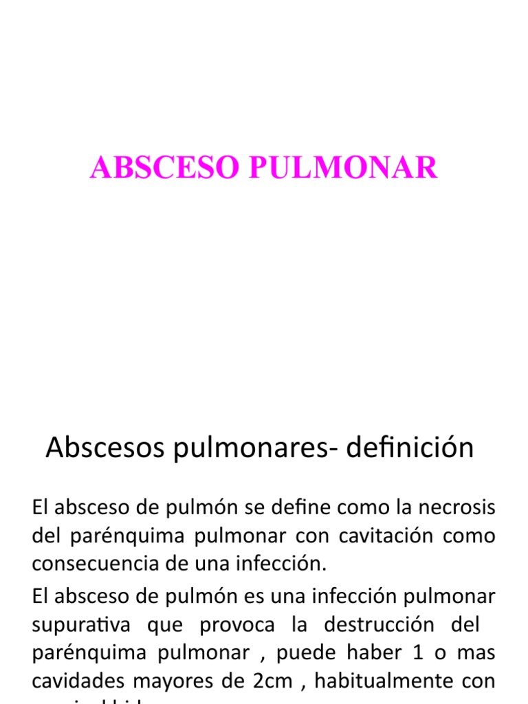 Abscesos Pulmonares | PDF | Tos | Pulmón