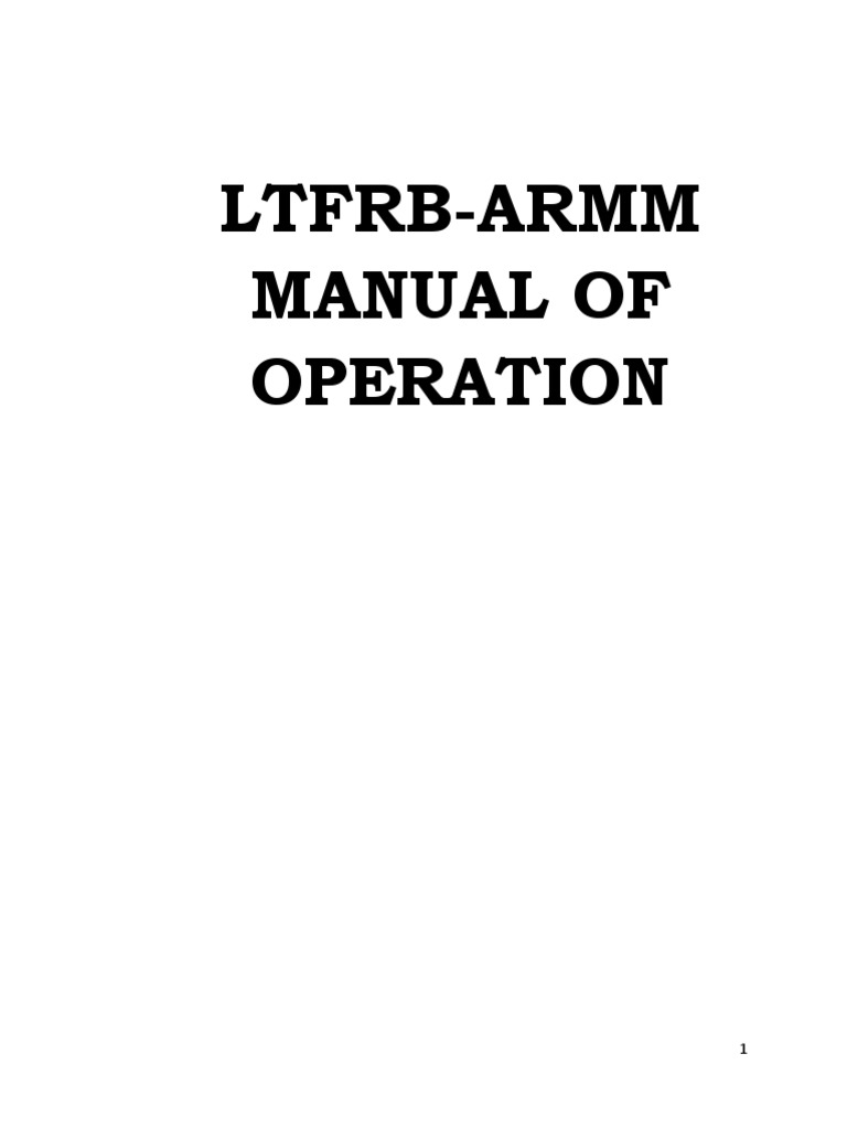 LTFRB Manual of Operation | PDF | Identity Document | Point Of Sale