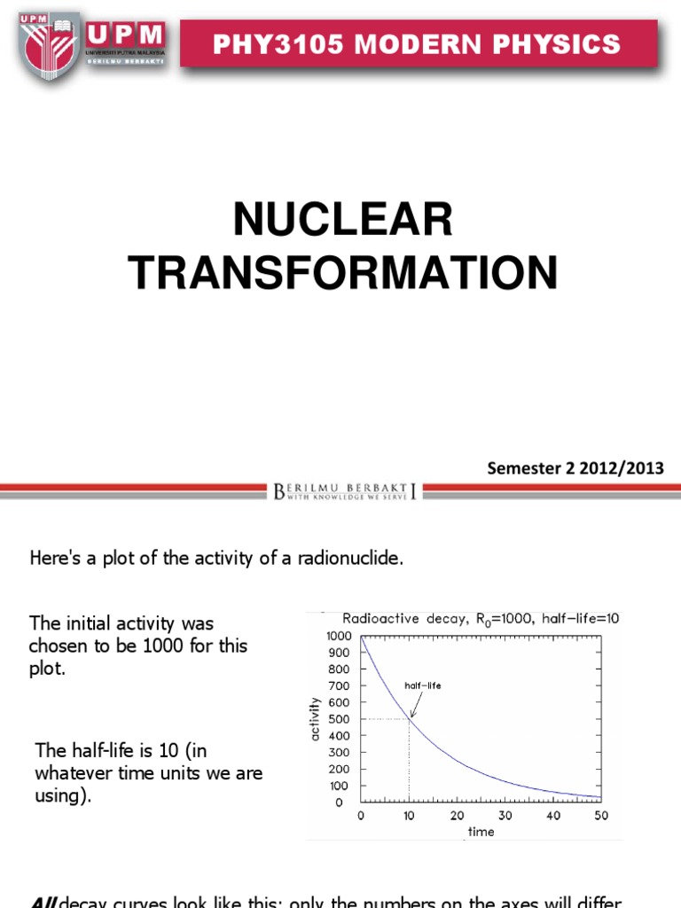 Chapter 12 Nuclear Transformation | PDF | Radioactive Decay ...