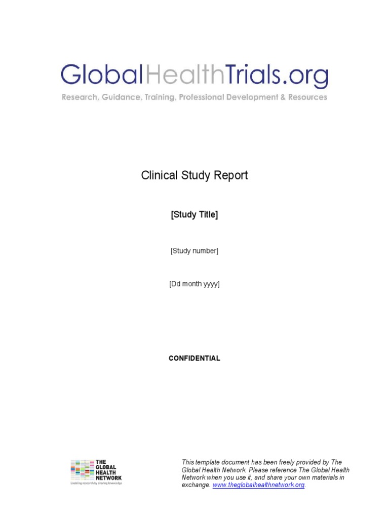 Study Report Template | PDF | Clinical Trial | Informed Consent