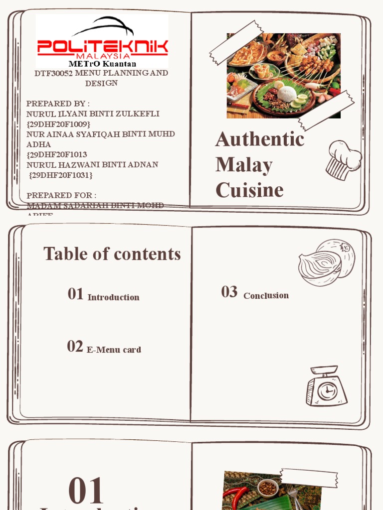 New e - Menu Card Menu Planning by Group | PDF | Cuisine | Malaysia