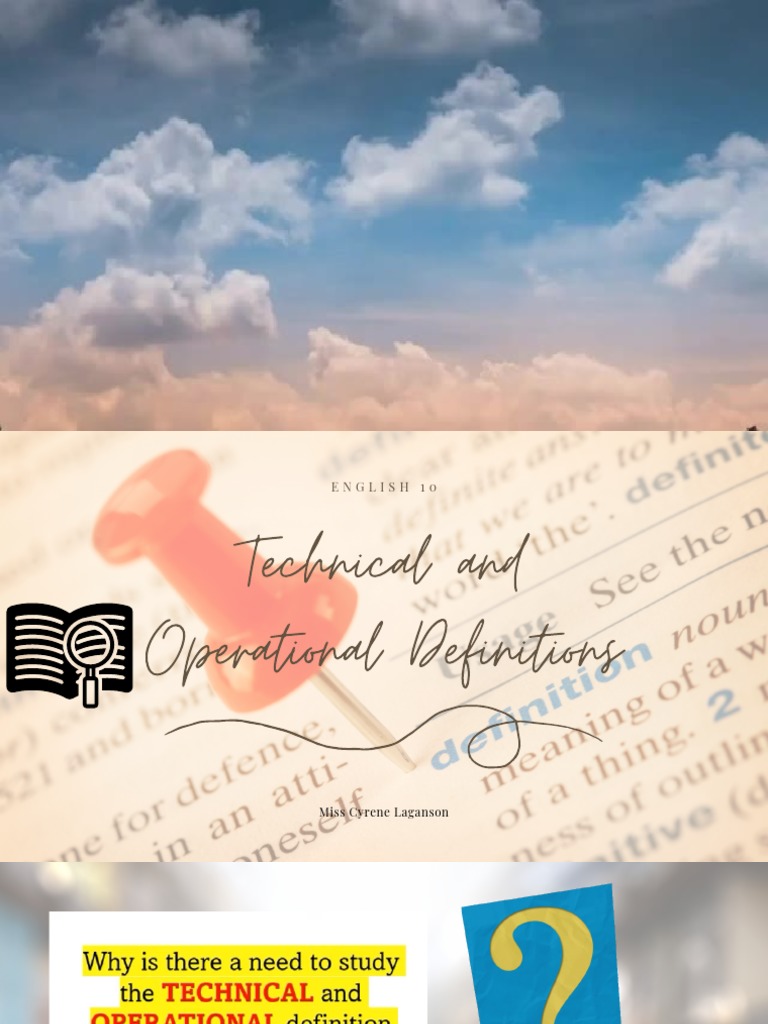 Technical and Operational Definitions | PDF