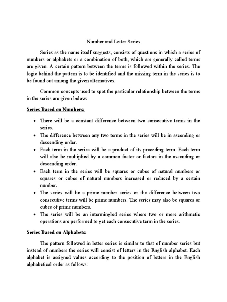 LR 1 - Numbers & Letter Series | Download Free PDF | Prime Number | Numbers