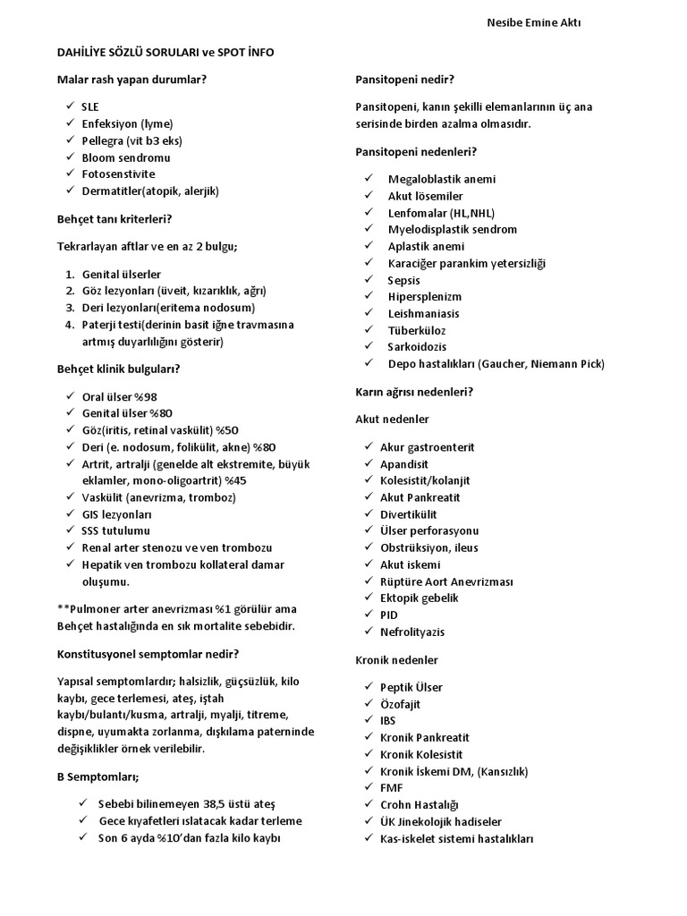 Dahi Li Ye Sozlu Sorulari Ve Spot | PDF