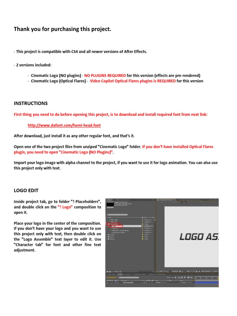 Cinematic Logo - Instructions | PDF | Data Compression | Multimedia