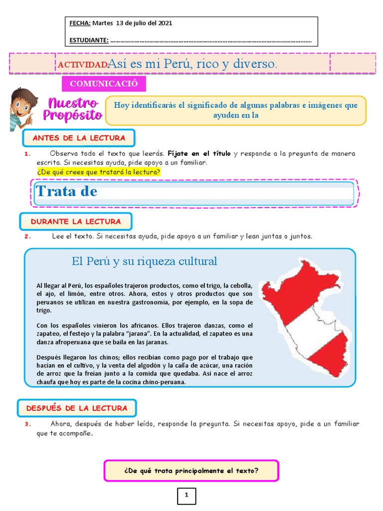 DIA 2 Así Es Mi Perú, Rico y Diverso. | PDF | Perú