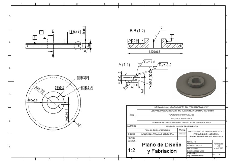 Plano de Diseño y Fabricación | PDF