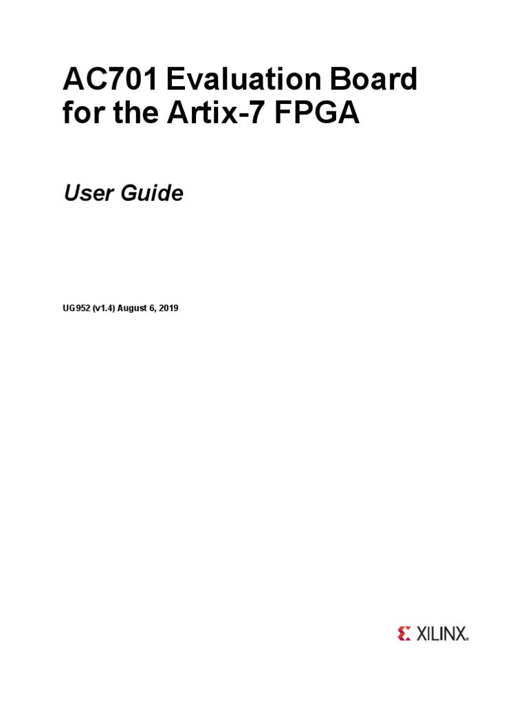 AC701 Evaluation Board For The Artix-7 FPGA: User Guide | PDF | Field ...