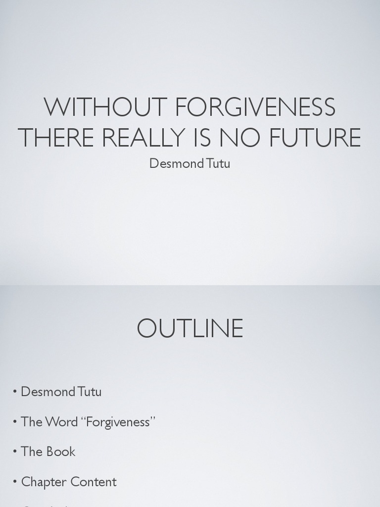 No Future Without Forgiveness - Desmond Tutu | PDF | Forgiveness | Hutu