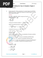 Ncert Solutions Class 12 Chemistry Chapter 4 Chemical Kinetics | PDF ...