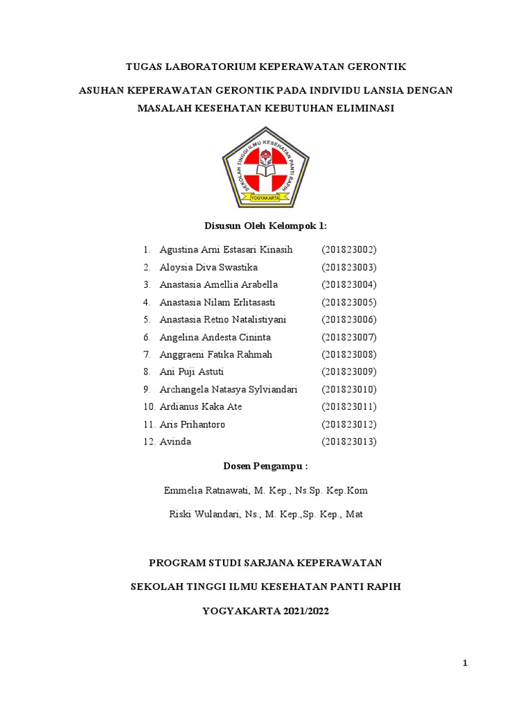 (REVISI) Kel 1 Eliminasi Gerontik - Pengkajian | PDF