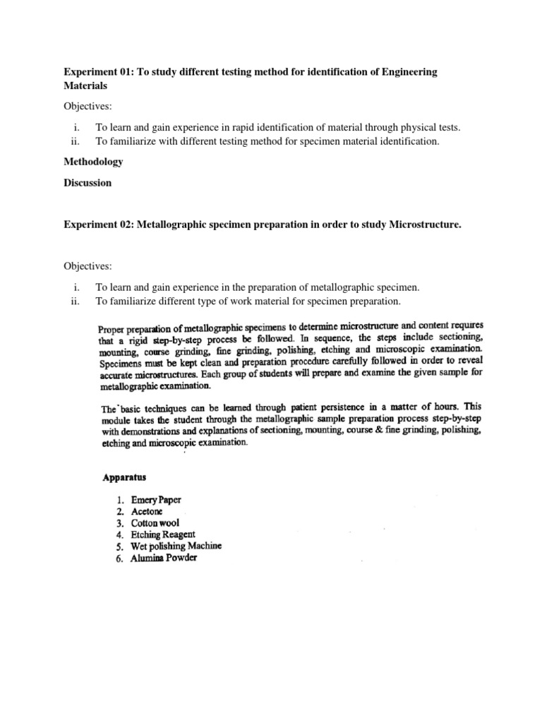 ENgineering Materials Sessional - JUst | PDF | Cast Iron | Iron