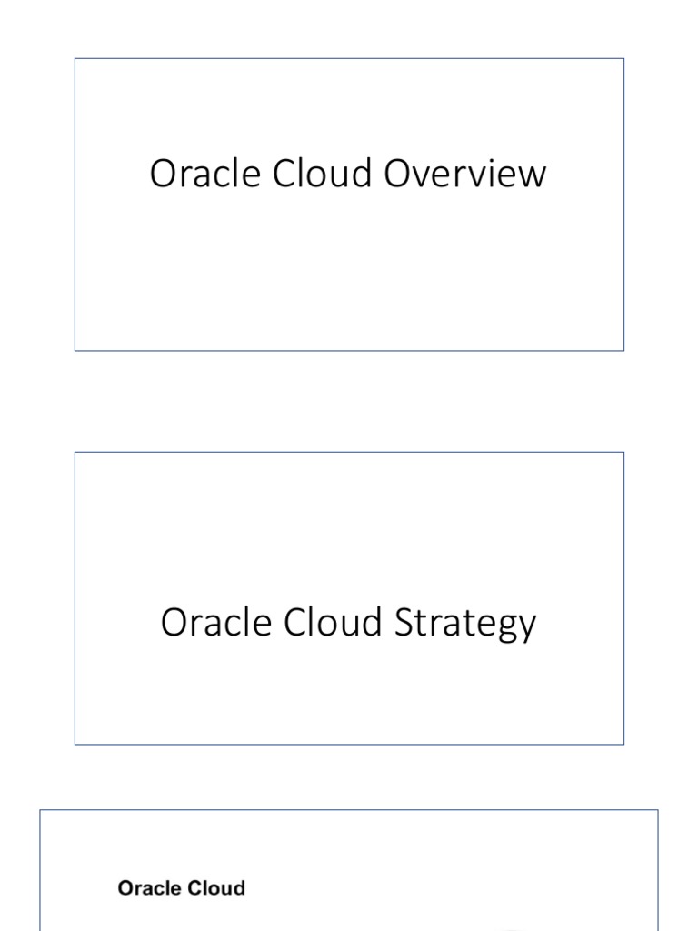 Oracle Cloud Overview | PDF | Cloud Computing | Enterprise Resource Planning