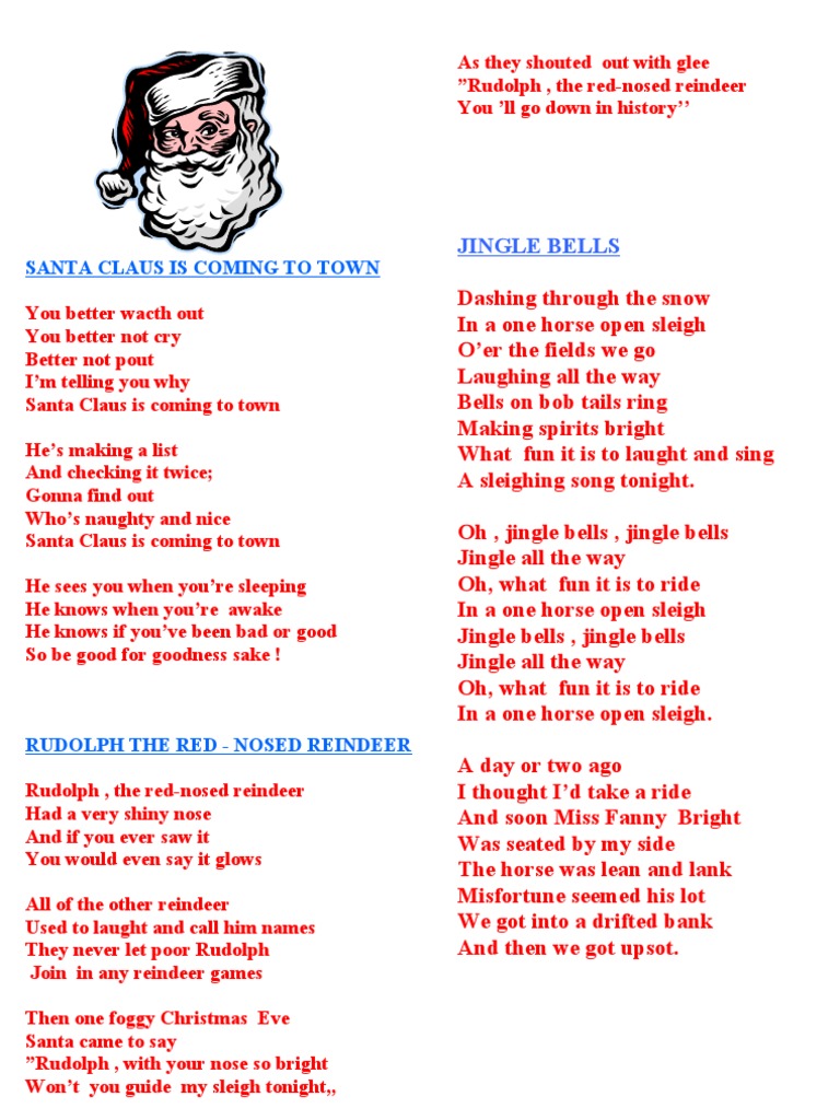 Christmas Classics: Lyrics to Beloved Holiday Songs | PDF | Santa Claus ...