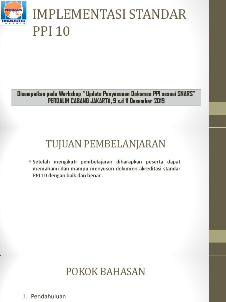 Implementasi Standar PPI 10 | PDF