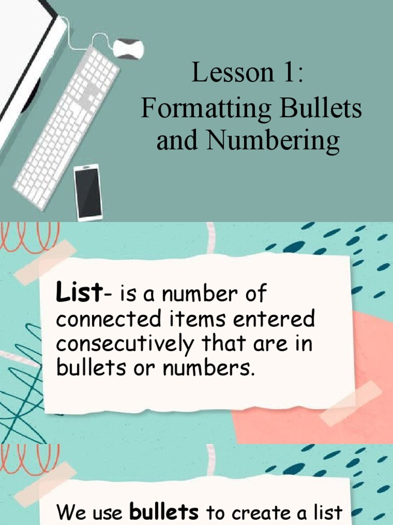 Formatting Bullets and Numbering in Word | PDF | Social Science
